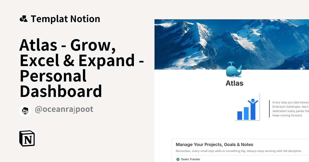 Atlas - Grow, Excel & Expand - Personal Dashboard Templat oleh Ocean ...
