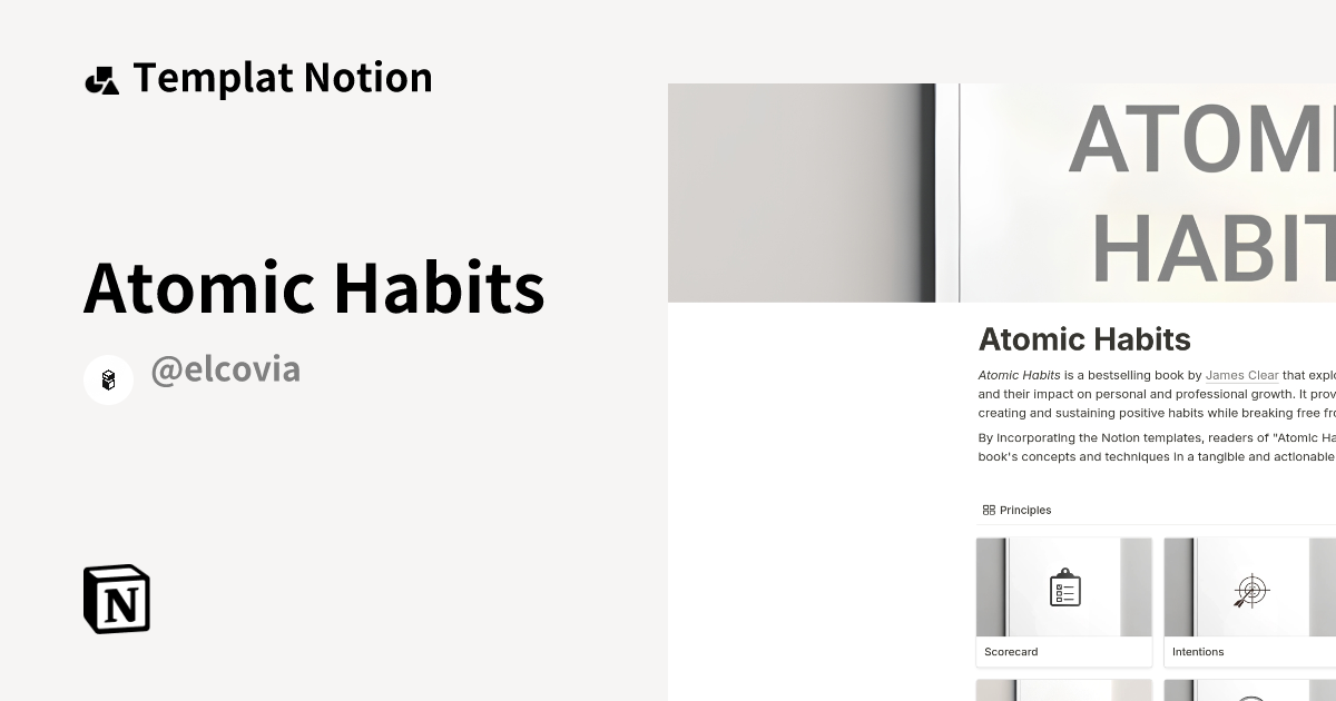 Templat Atomic Habits | Notion Marketplace