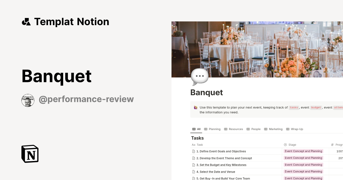 Templat Banquet | Notion Marketplace