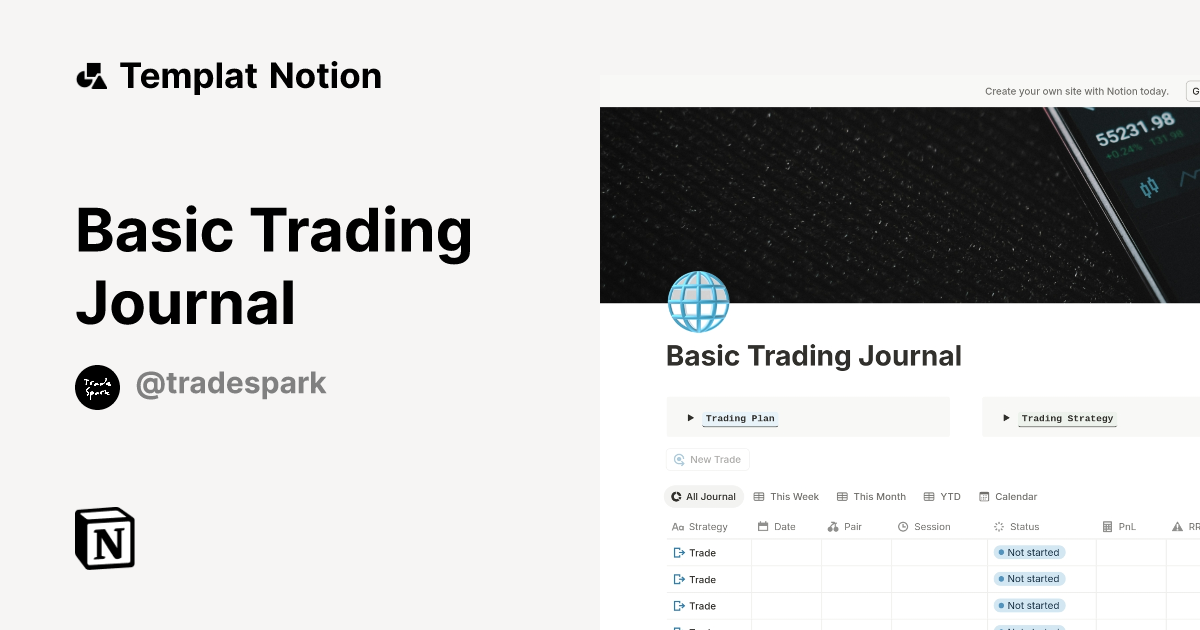 Templat Basic Trading Journal | Notion Marketplace