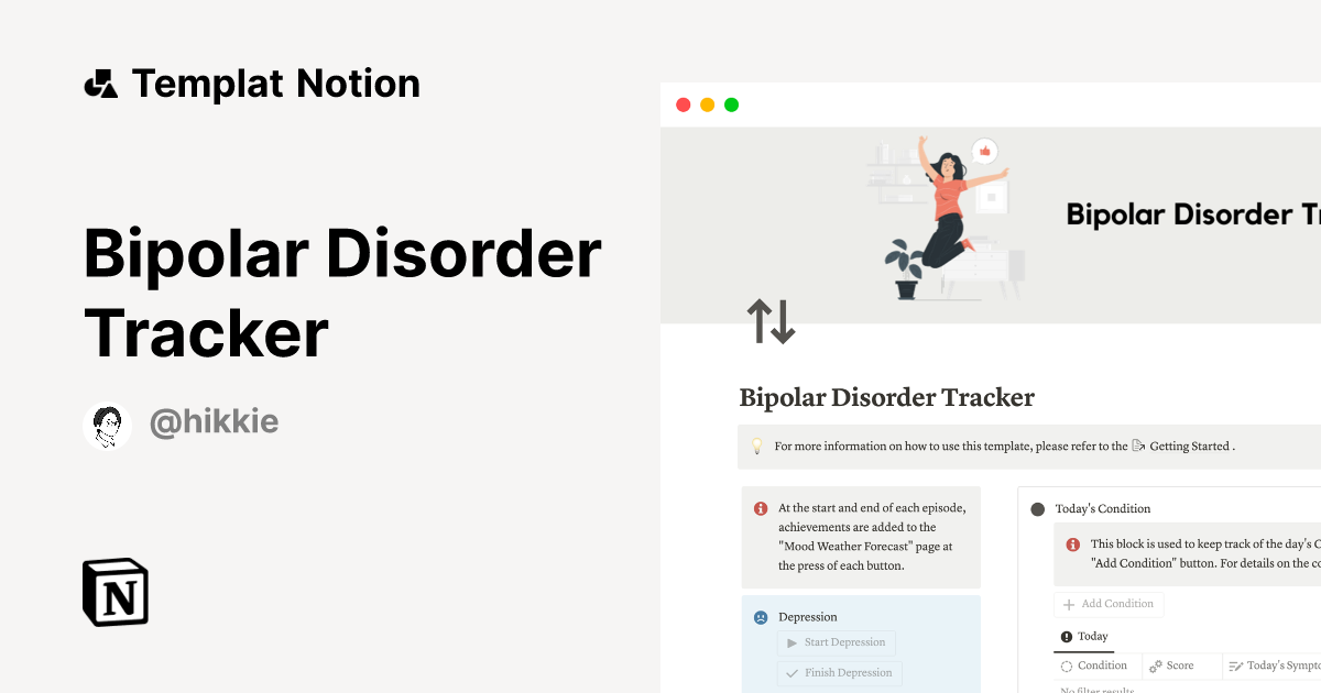 Templat Bipolar Disorder Tracker | Notion Marketplace