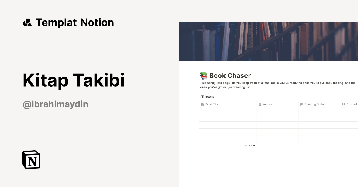 Templat Kitap Takibi | Notion Marketplace
