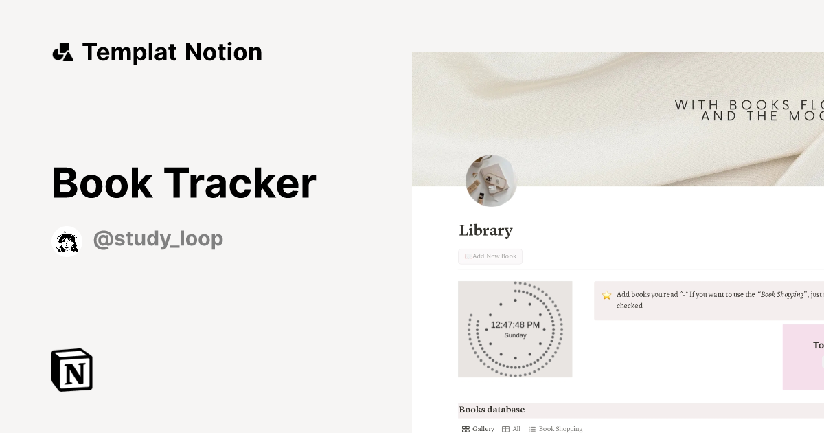 Book Tracker Templat oleh Tali Teity | Notion Marketplace