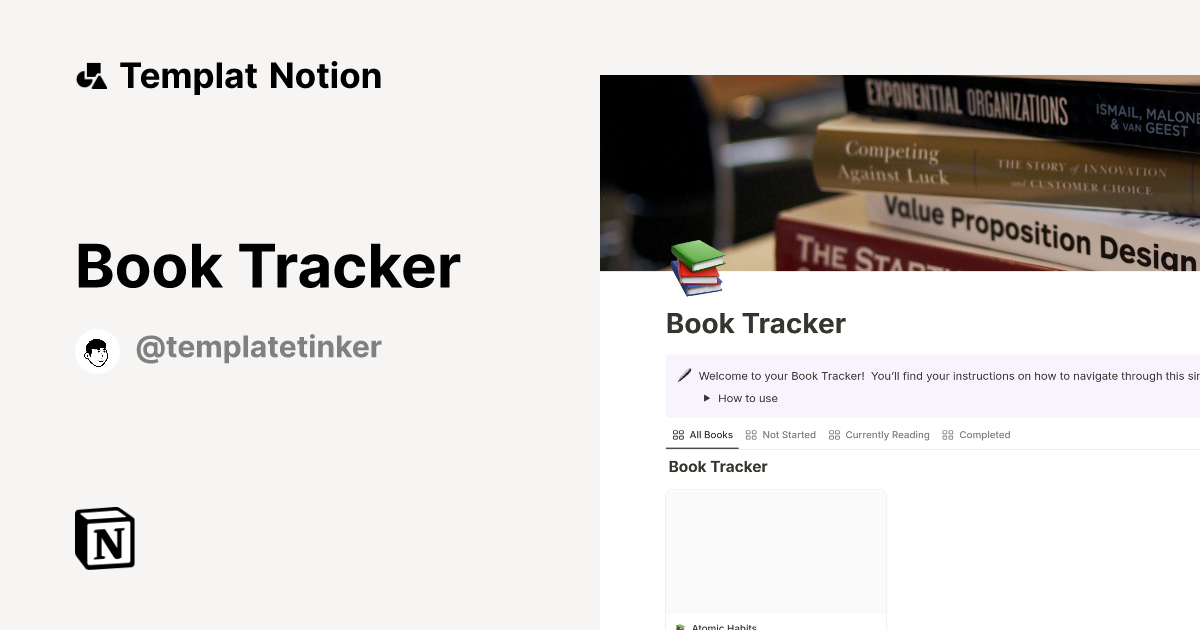 Templat Book Tracker | Notion Marketplace