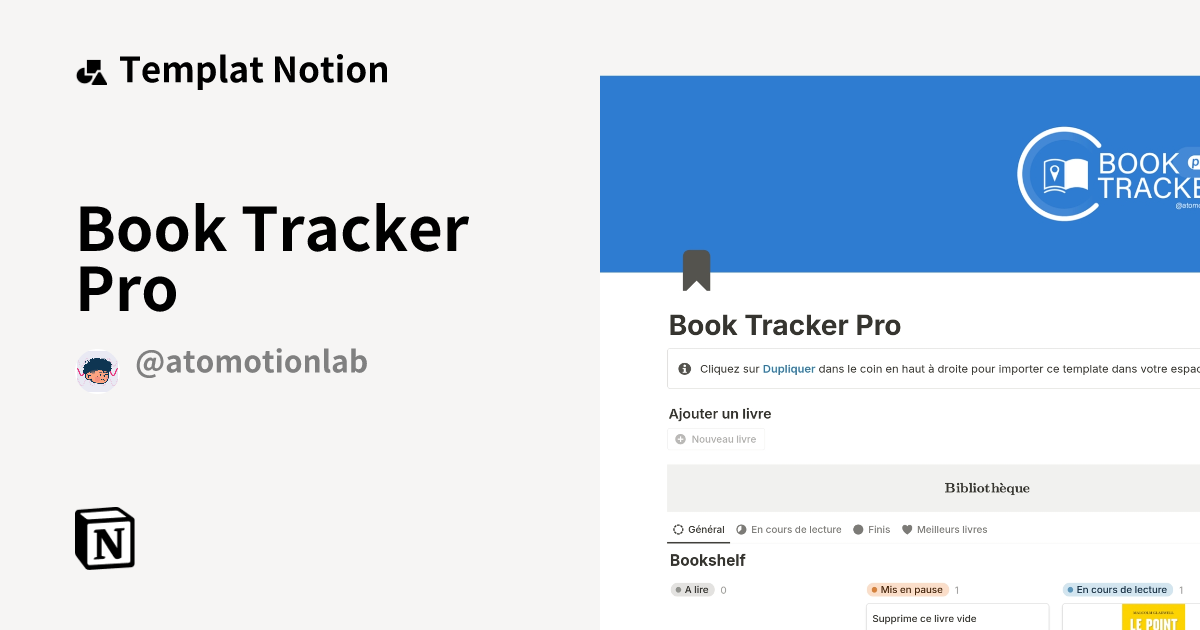 Templat Book Tracker Pro | Notion Marketplace