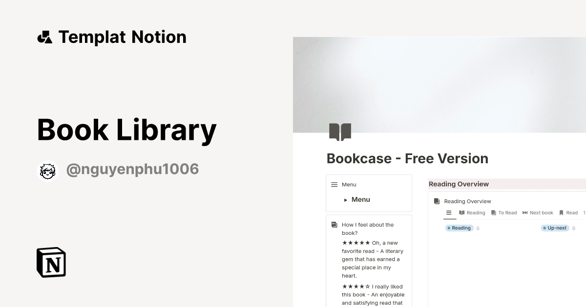 Templat Book Library | Notion Marketplace