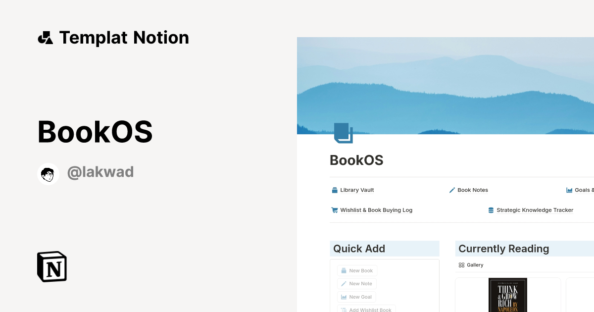 Templat BookOS | Notion Marketplace