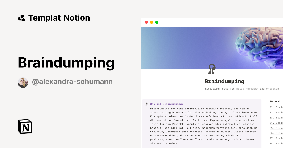Templat Braindumping | Notion Marketplace