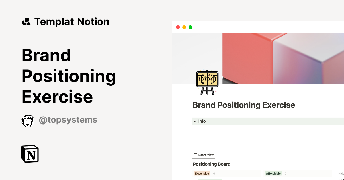 Templat Brand Positioning Exercise | Notion Marketplace