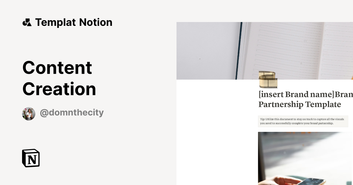 Templat Content Creation | Notion Marketplace