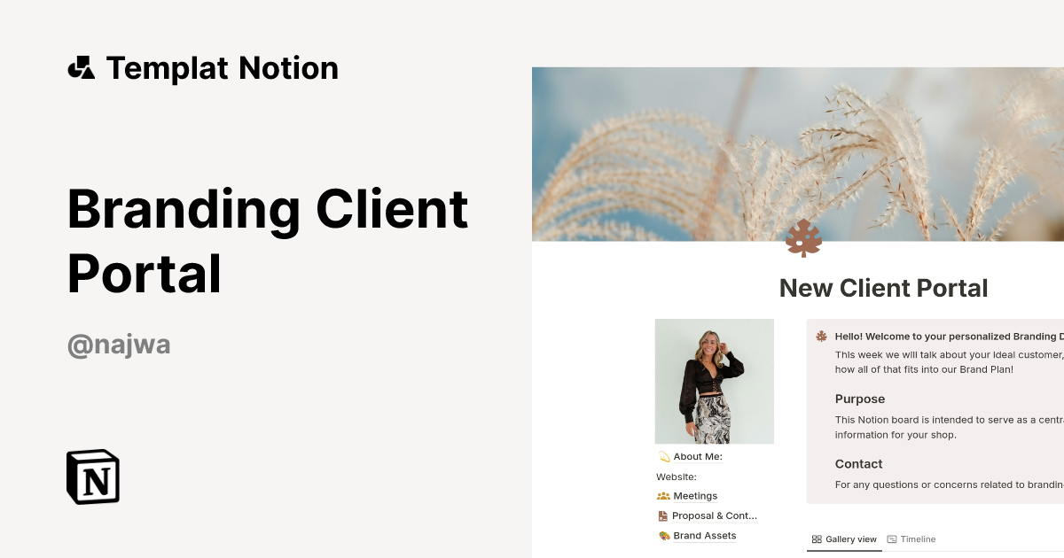 Templat Branding Client Portal | Notion Marketplace