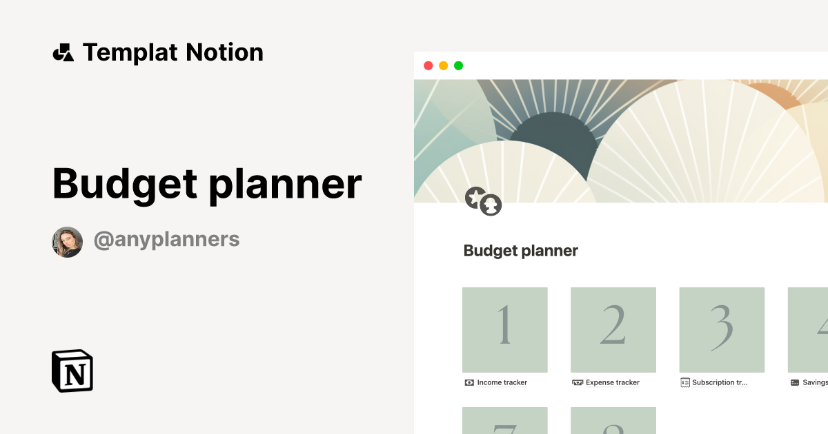 Templat Budget planner | Notion Marketplace