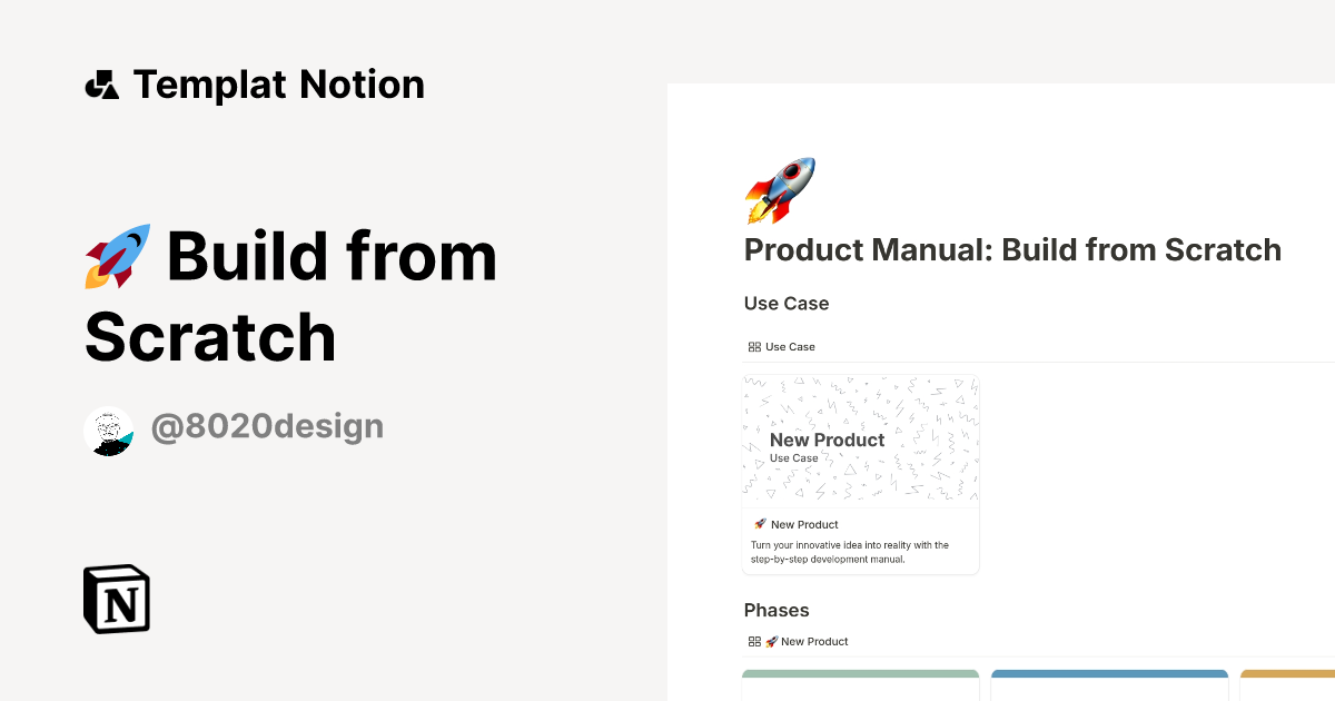 Templat 🚀 Build from Scratch | Notion Marketplace
