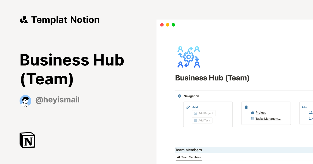 Templat Business Hub (Team) | Notion Marketplace