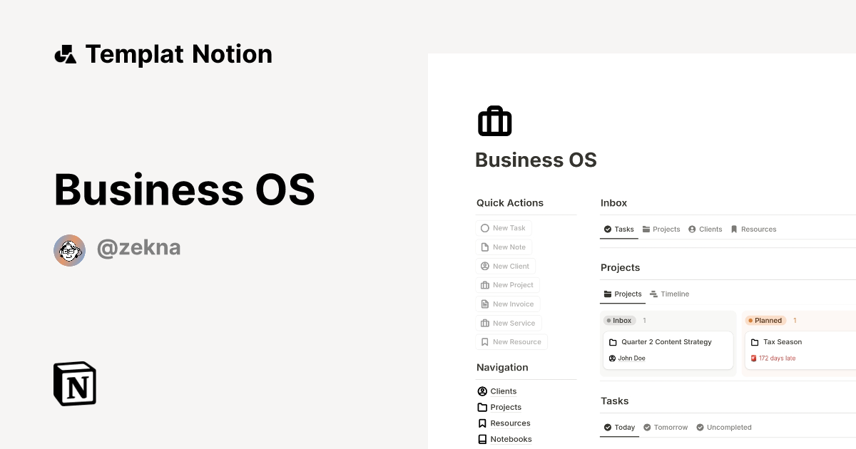 Templat Business OS | Notion Marketplace