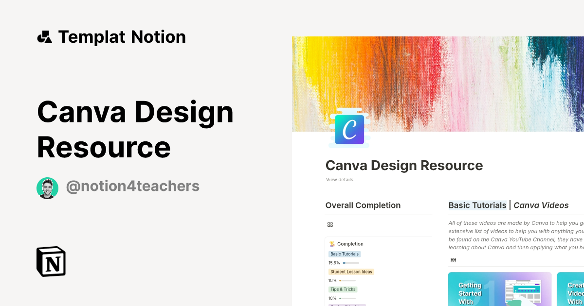 Templat Canva Design Resource | Notion Marketplace