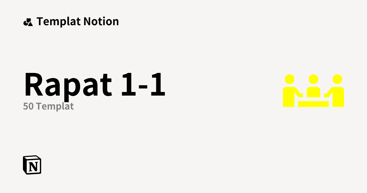 Marketplace Rapat 1-1 Templat Teratas dari Notion | Notion