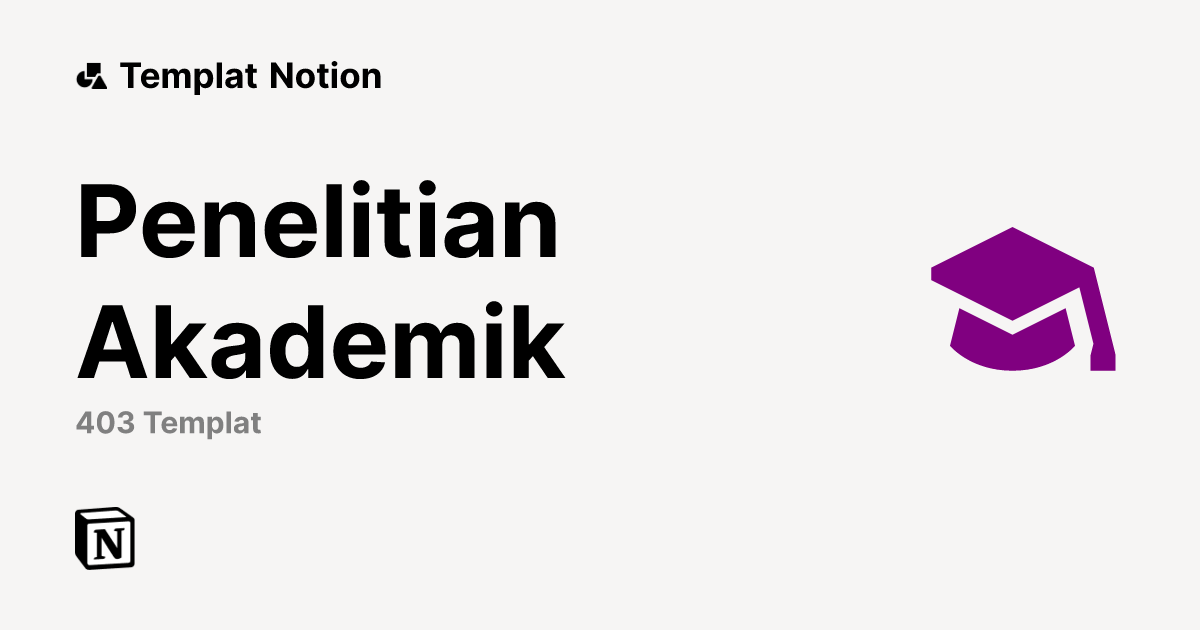 Marketplace Penelitian Akademik Templat Gratis dari Notion | Notion