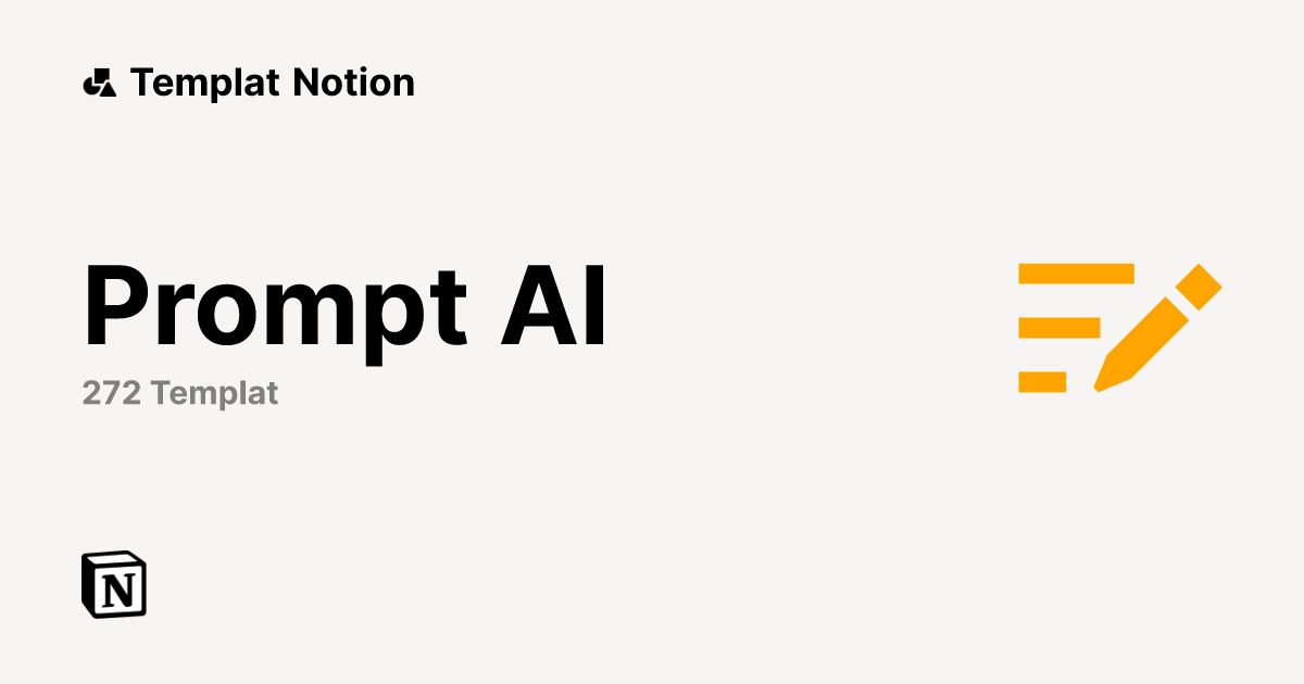 Marketplace Prompt AI Templat Gratis dari Notion | Notion