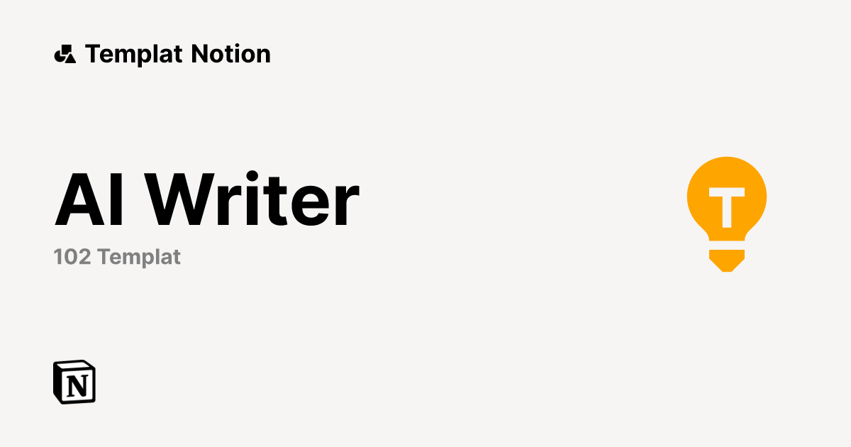 Marketplace AI Writer Templat Gratis dari Notion | Notion