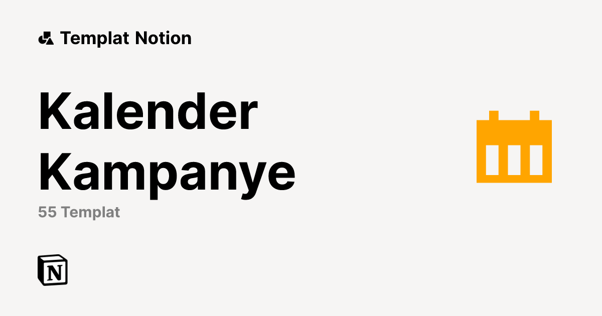 Marketplace Kalender Kampanye Templat Teratas Dari Notion Notion