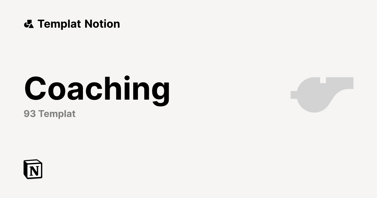 Marketplace Coaching Templat Gratis dari Notion | Notion