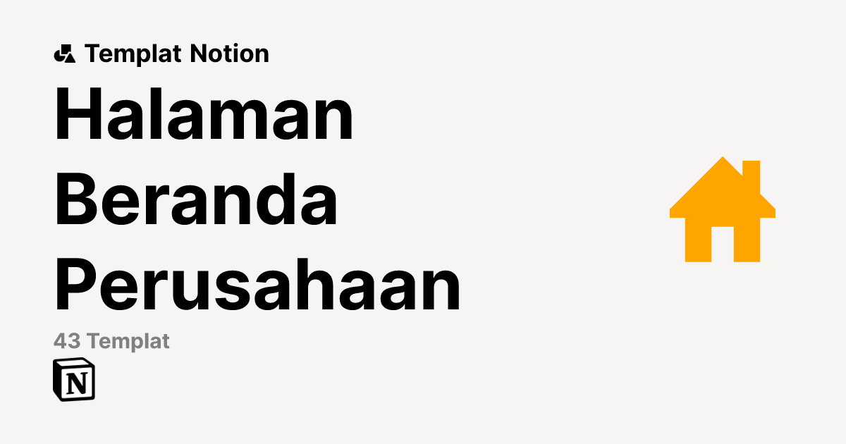 Marketplace Halaman Beranda Perusahaan Templat Terbaik dari Notion | Notion