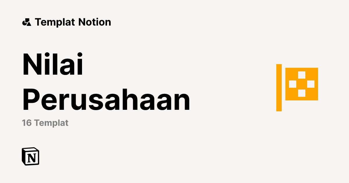 Marketplace Nilai Perusahaan Templat Gratis dari Notion | Notion