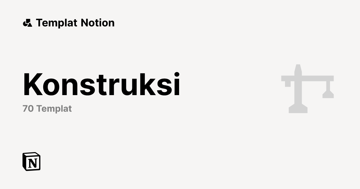 Marketplace Templat Notion Untuk Konstruksi Notion
