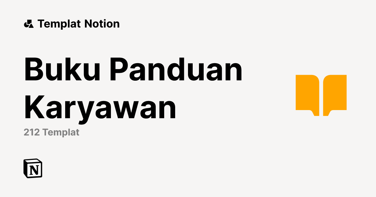 Marketplace Buku Panduan Karyawan Templat Gratis dari Notion | Notion