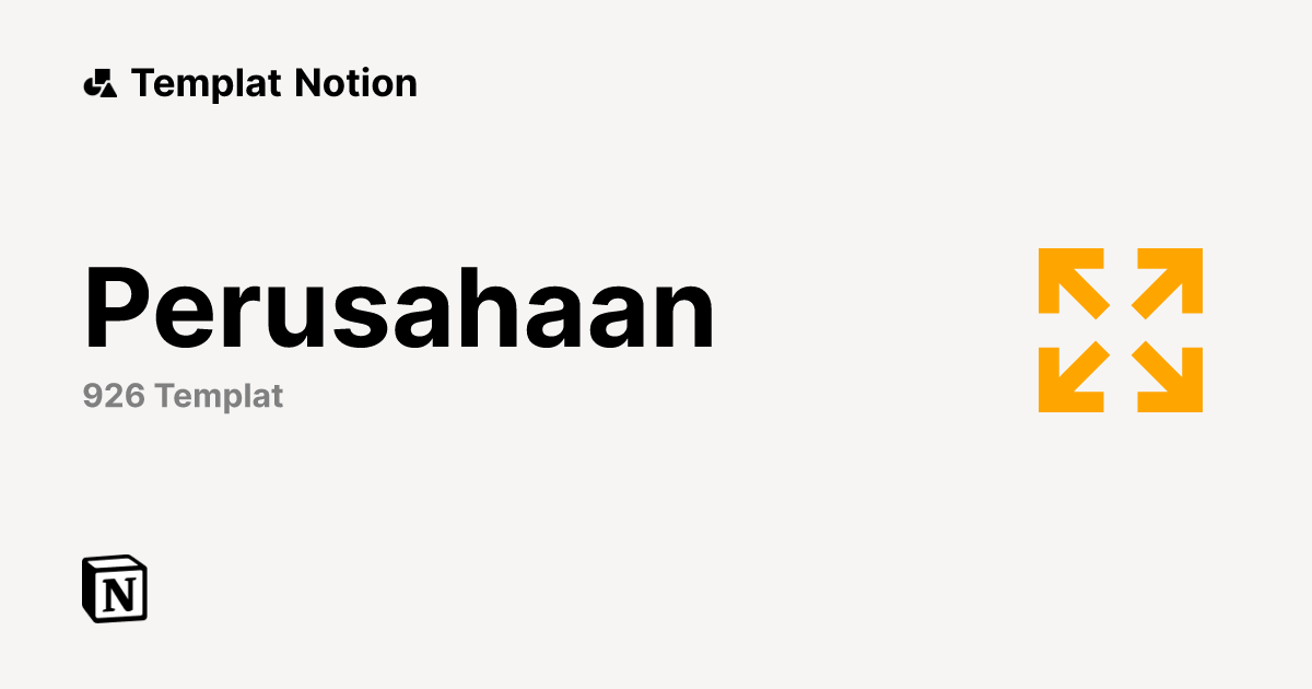 Marketplace Perusahaan Templat Gratis dari Notion | Notion