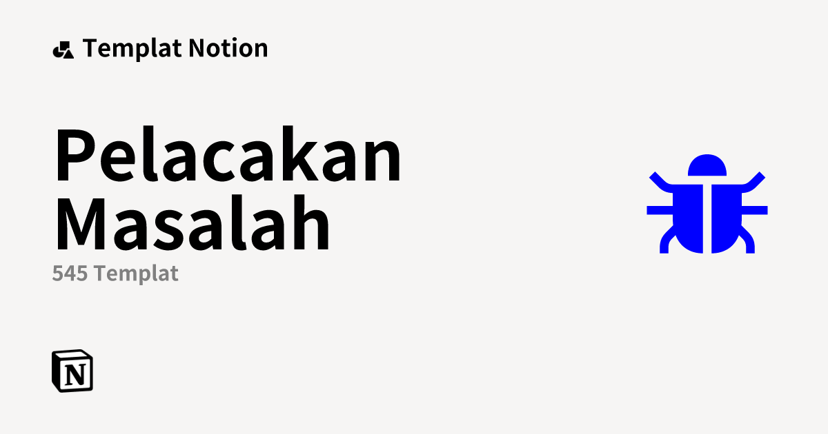 Marketplace Pelacakan Masalah Templat Terbaik dari Notion | Notion