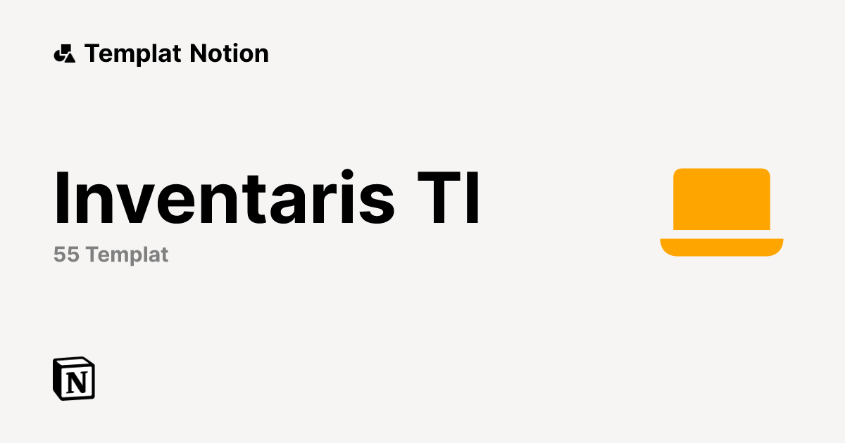 Marketplace Inventaris Ti Templat Gratis Dari Notion Notion