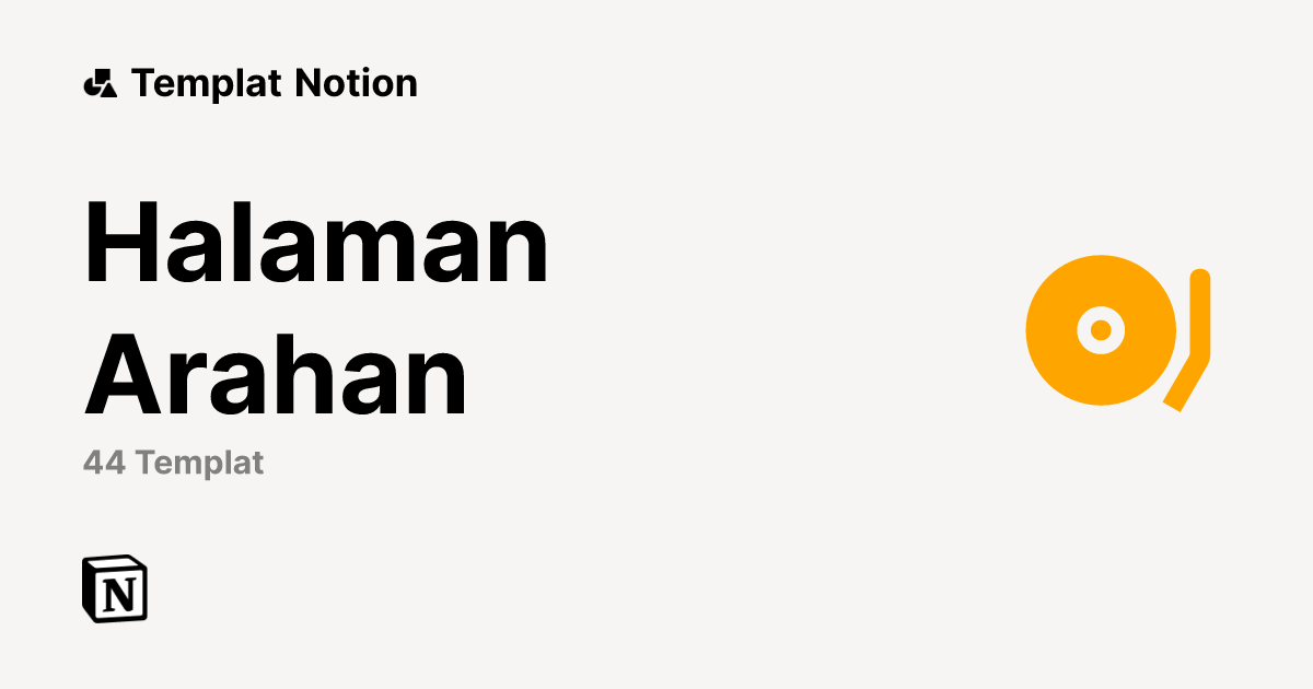 Marketplace Halaman Arahan Templat Gratis dari Notion | Notion