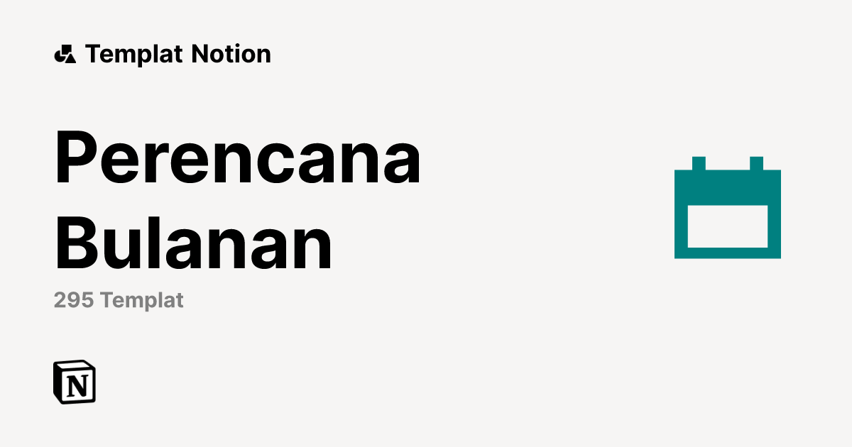 Marketplace Perencana Bulanan Templat Terbaik Dari Notion Notion
