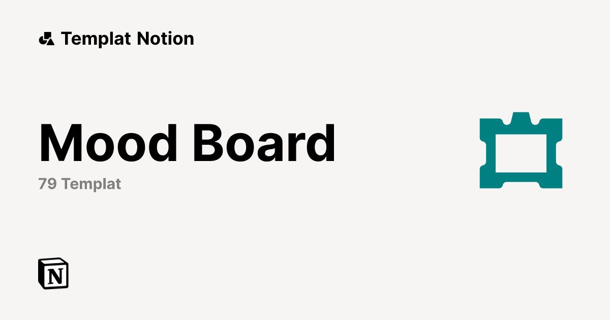 Marketplace Mood Board Templat Gratis dari Notion | Notion
