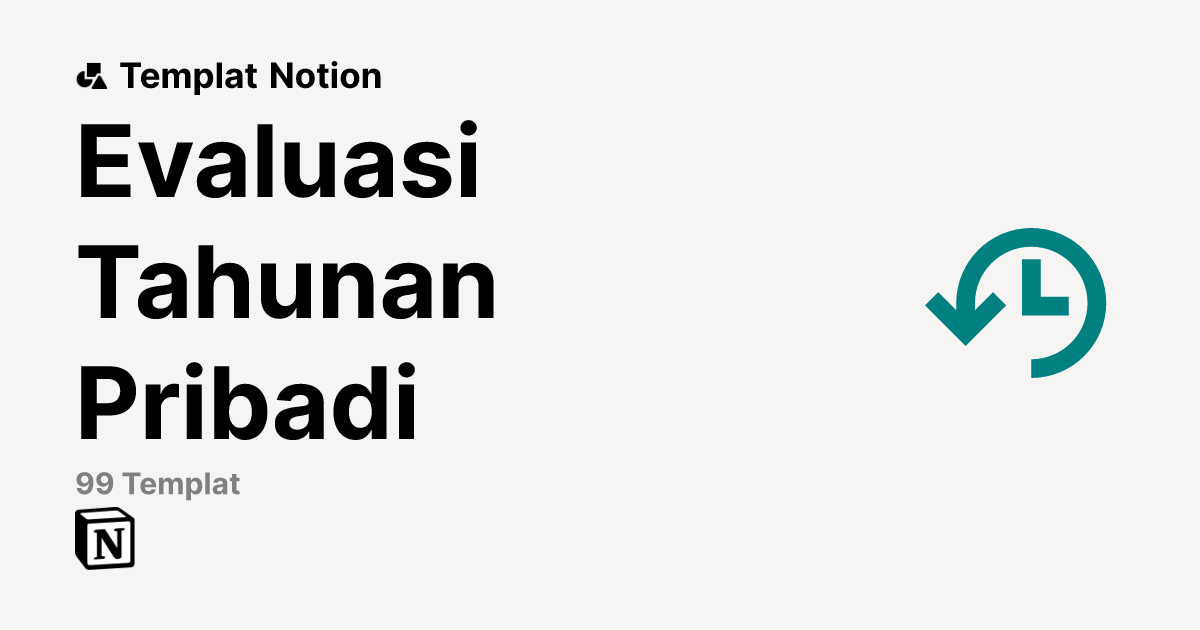 Marketplace Evaluasi Tahunan Pribadi Templat Gratis dari Notion | Notion