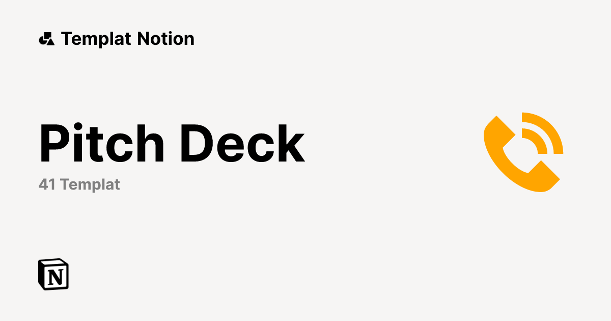 Marketplace Pitch Deck Templat Teratas dari Notion | Notion