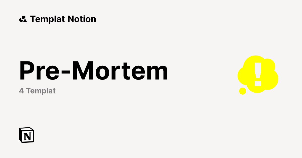 Marketplace Pre-Mortem Templat Terbaik dari Notion | Notion