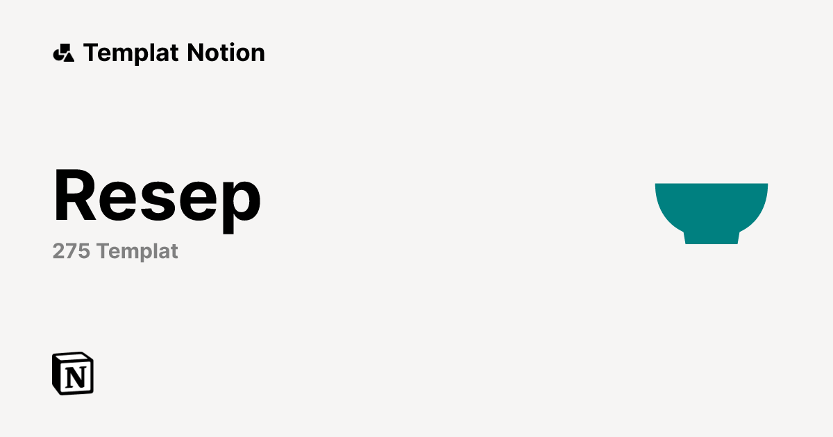 Marketplace Resep Templat Teratas dari Notion | Notion