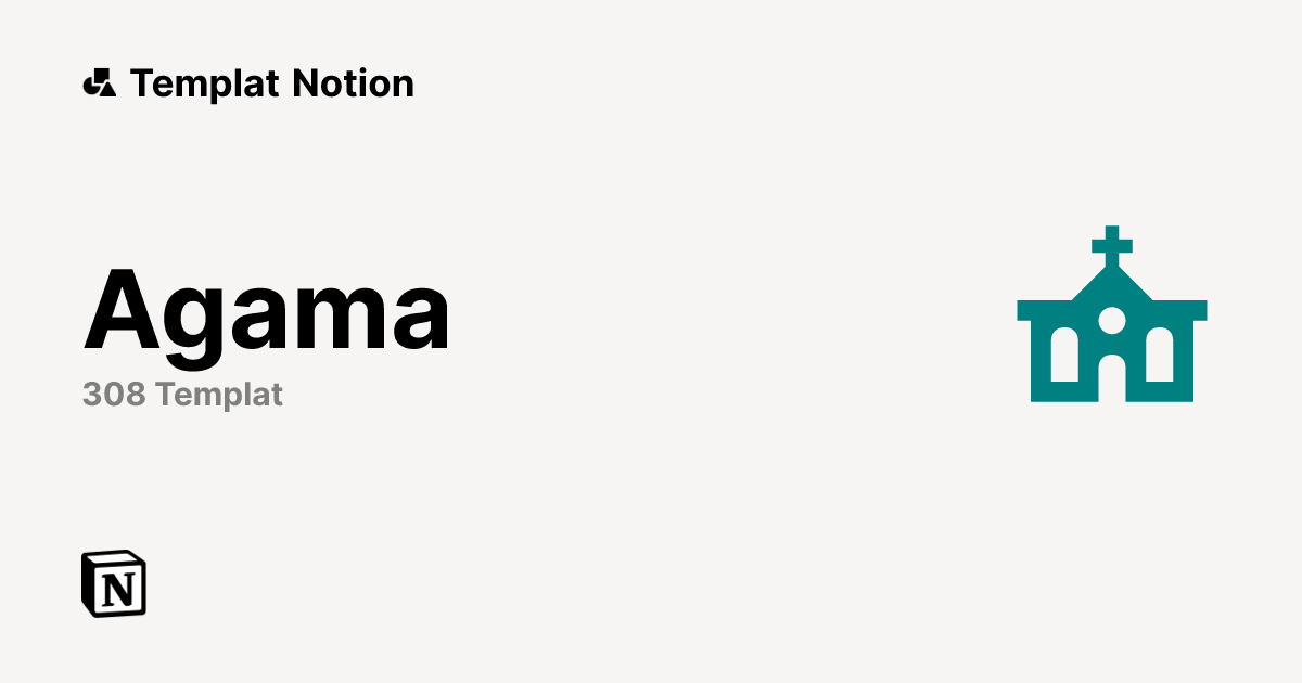Marketplace Agama Templat Gratis dari Notion | Notion