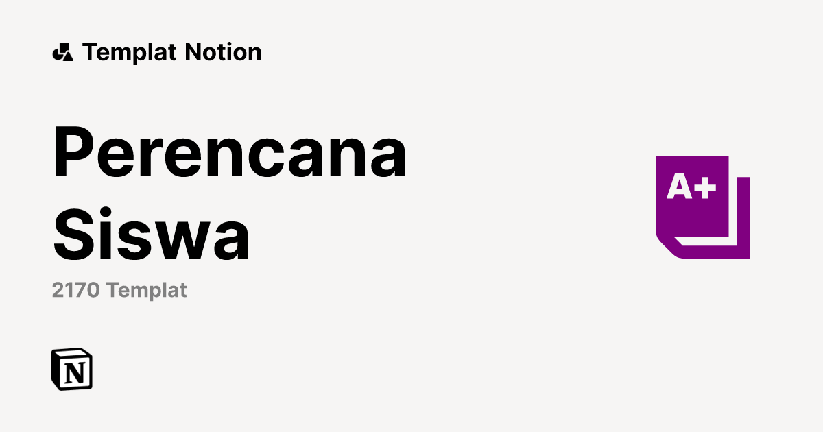 Marketplace Perencana Siswa Templat Gratis Dari Notion Notion