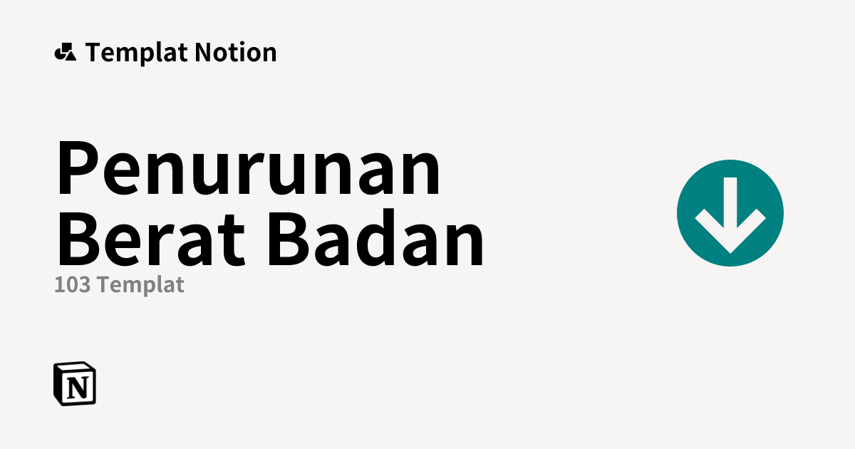 Marketplace Penurunan Berat Badan Templat Gratis dari Notion | Notion