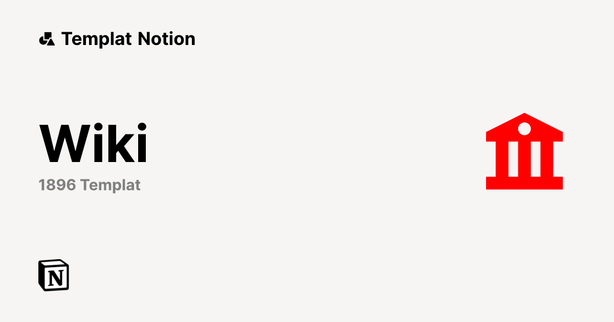 Marketplace Wiki Templat Gratis dari Notion | Notion