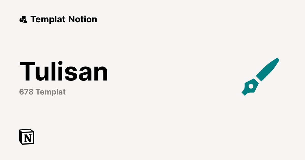 Marketplace Tulisan Templat Terbaik dari Notion | Notion