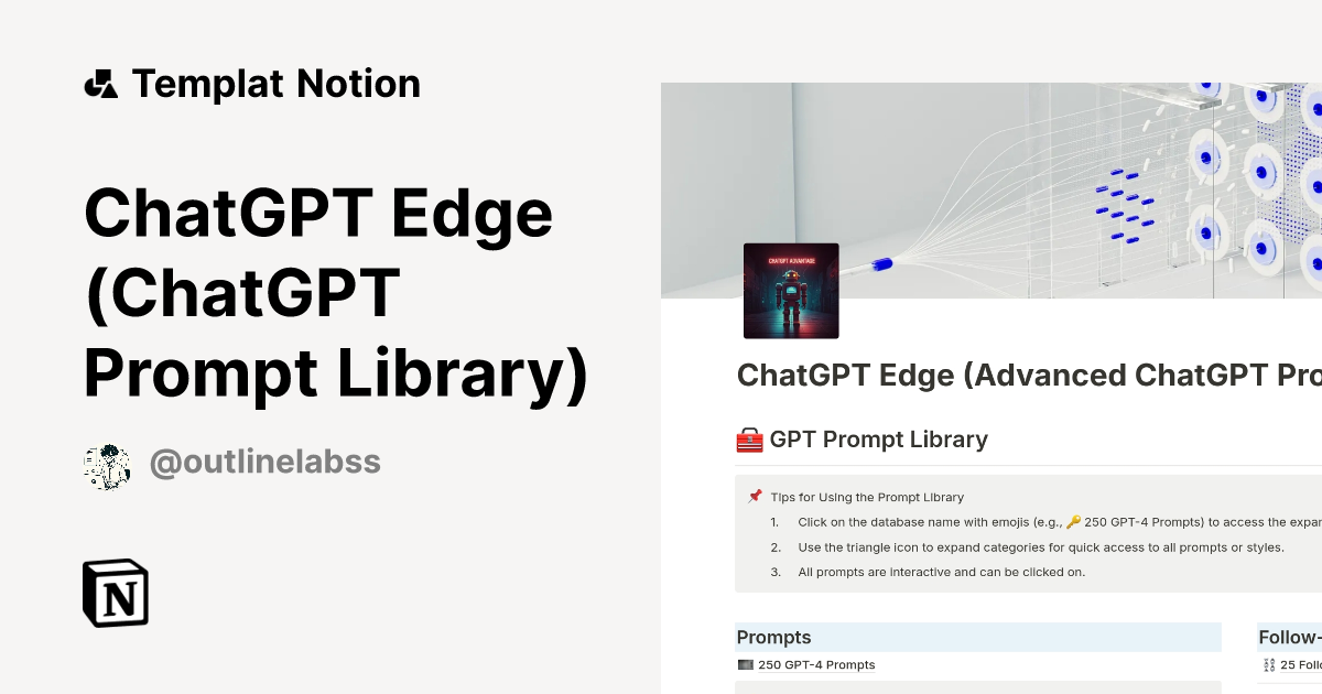 Templat ChatGPT Edge (ChatGPT Prompt Library) | Notion Marketplace
