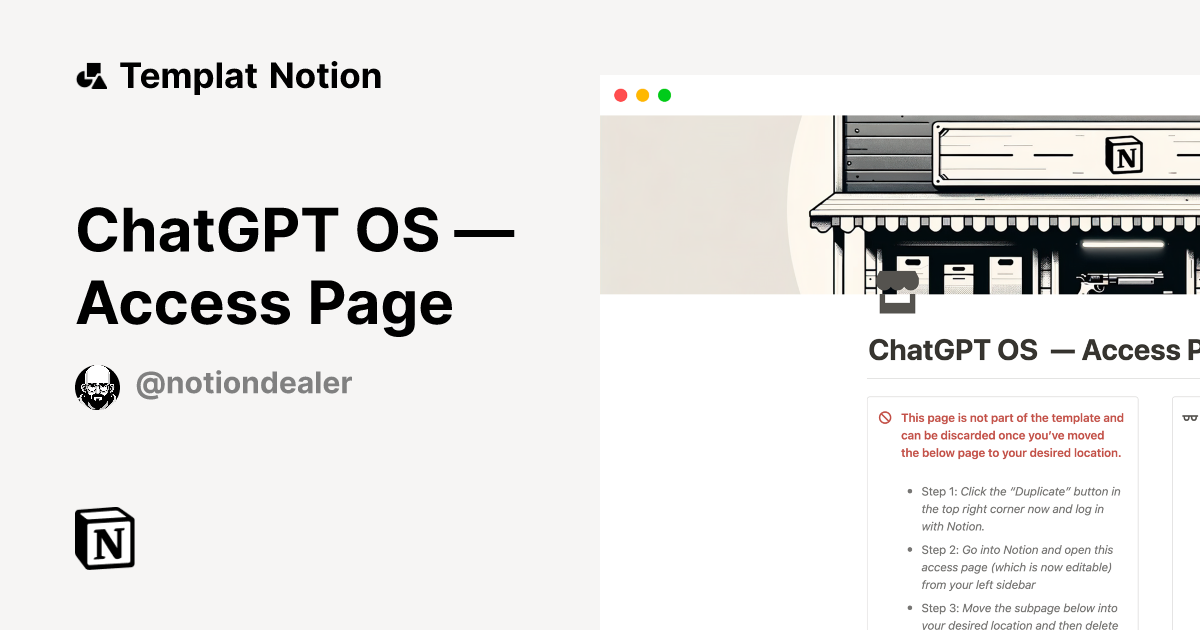 Templat ChatGPT OS — Access Page | Notion Marketplace