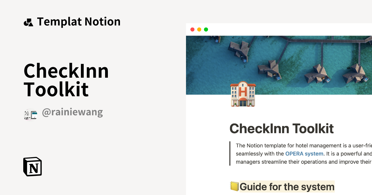 Templat CheckInn Toolkit | Notion Marketplace