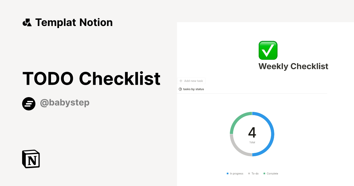 Templat TODO Checklist | Notion Marketplace