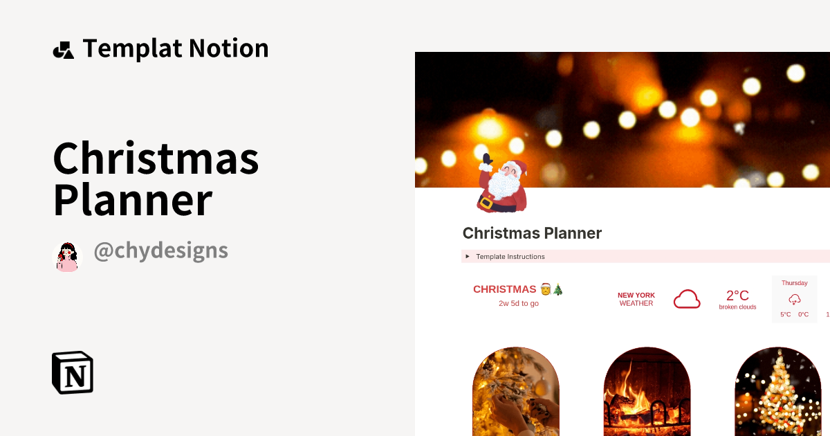 Christmas Planner Templat oleh Chy M | Notion Marketplace